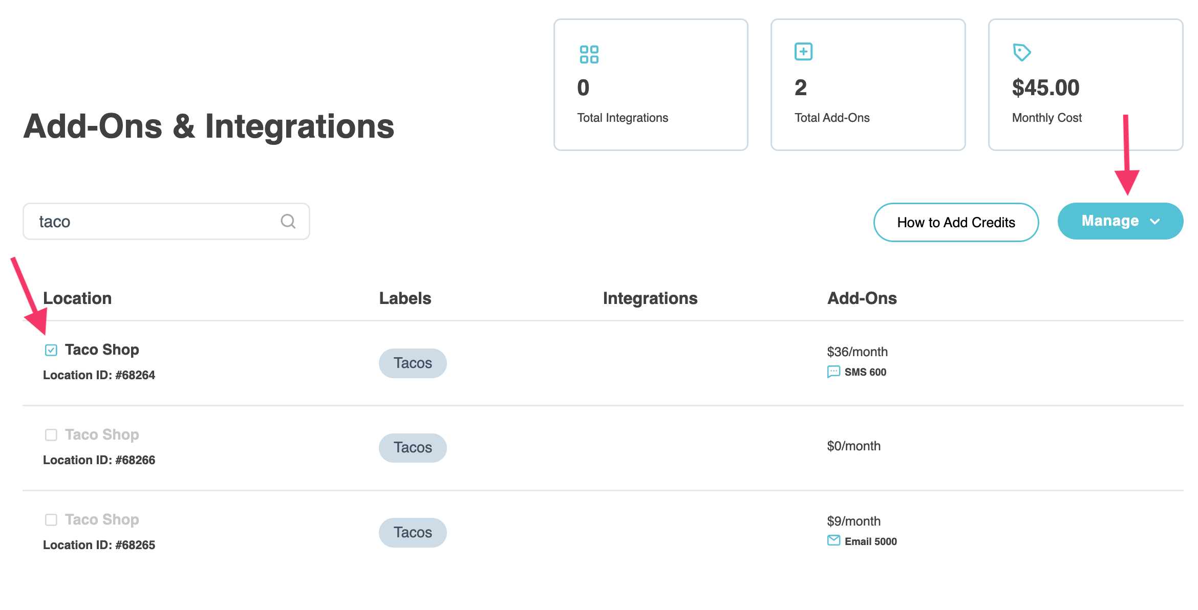 Email/SMS Add-ons & Integrations