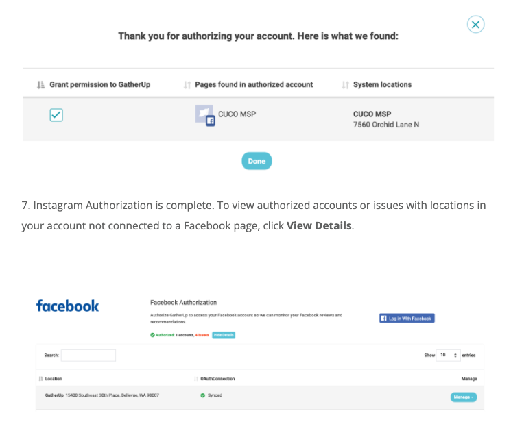 Instagram Authorization