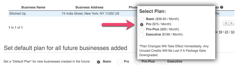 Change Subscription Plan