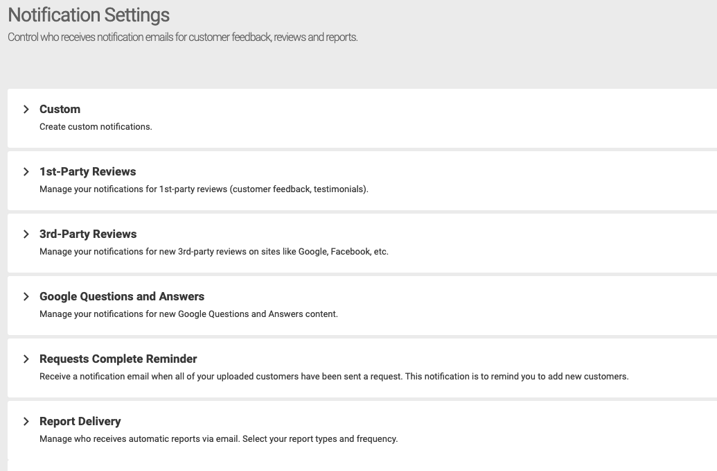 Notification Settings