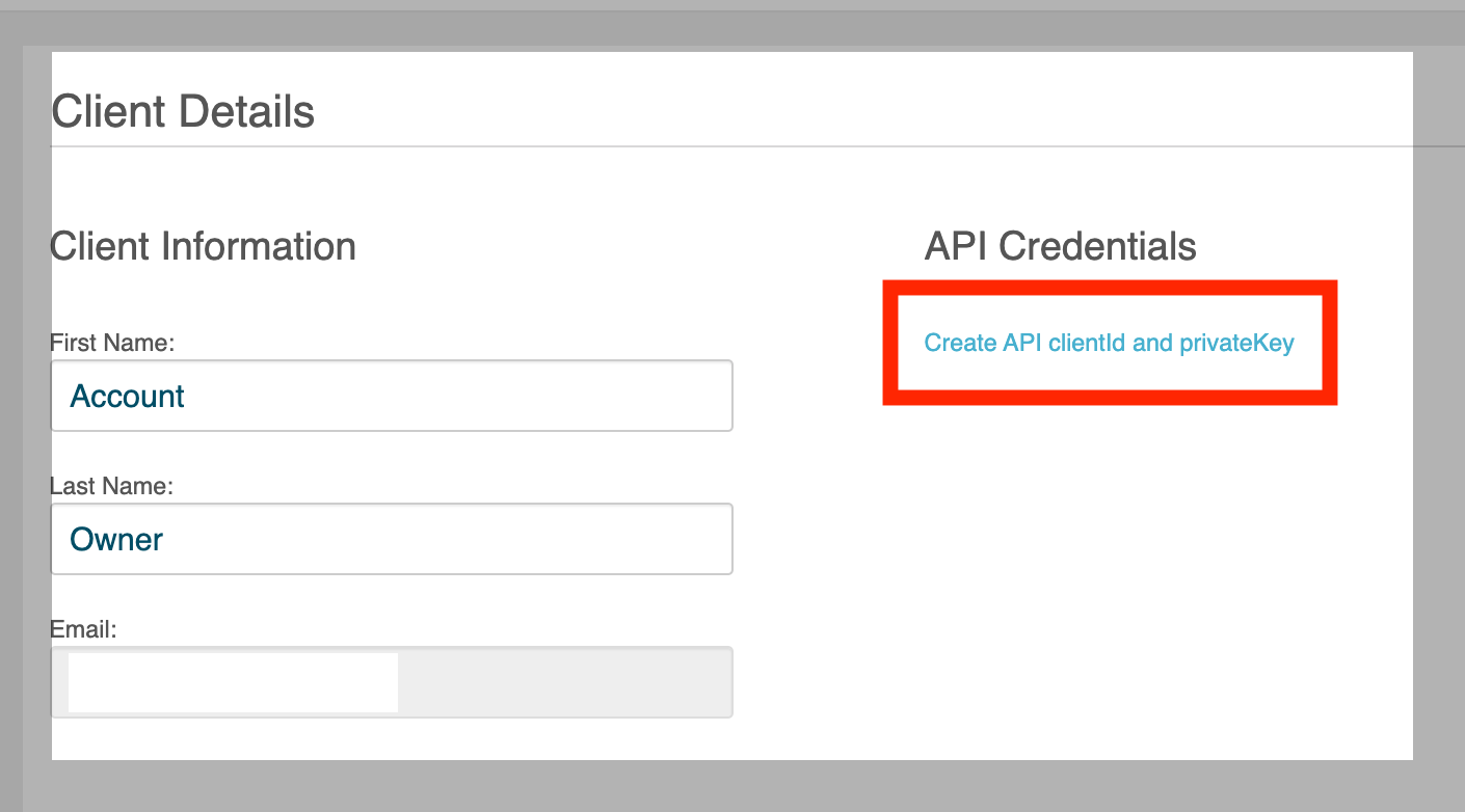 GatherUp API Client ID, Private Key and Bearer Token