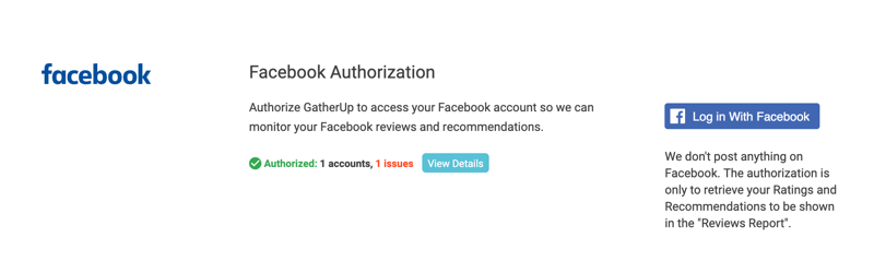 Facebook Authorization